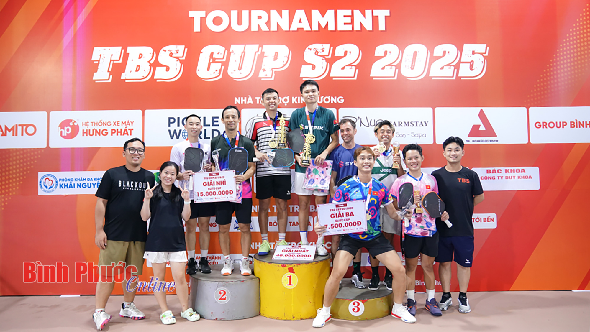 Lý Hoàng Nam và Trịnh Linh Giang vô địch hạng Elite Giải Pickleball tranh cúp TBS - Binh Phuoc ...