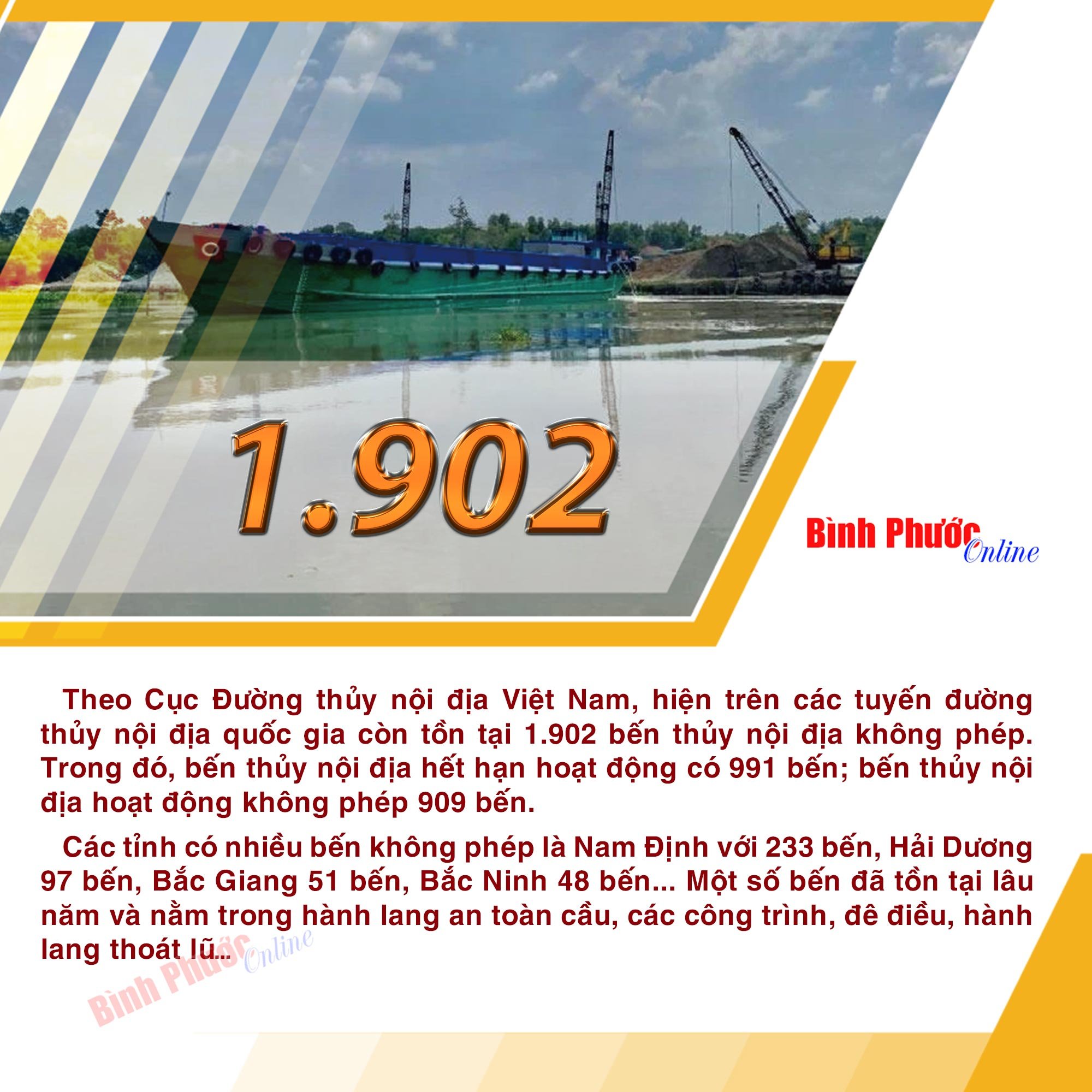 Cả nước còn hơn 1.900 bến đường thủy hoạt động trái phép - Binh Phuoc ...