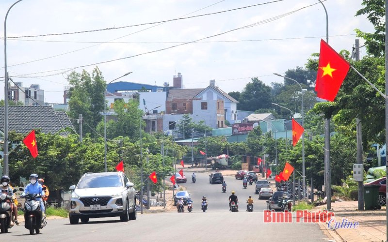 Đồng Xoài: Rực màu cờ Tổ quốc lễ Quốc khánh 2-9 - Binh Phuoc, Tin tuc ...